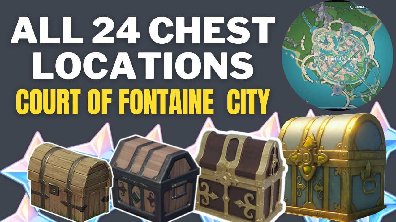 All 24 Chest Locations In Court Of Fontaine (Fontaine City) | Genshin ...