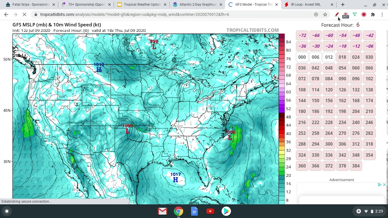 Recon finds tropical storm force winds in invest 98L - likely Fay - YouTube