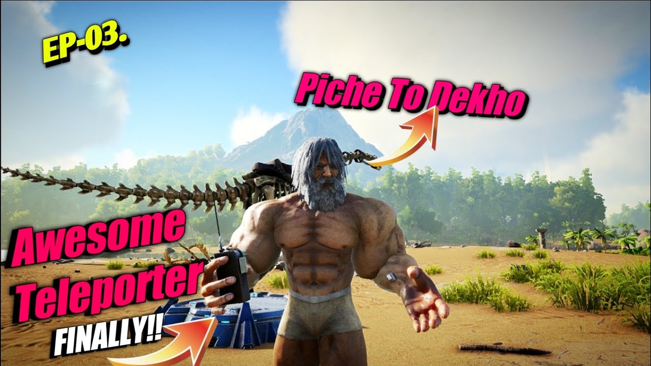 The Island - Awesome Teleporter Makeing And tame A Skeleton Bronto ...