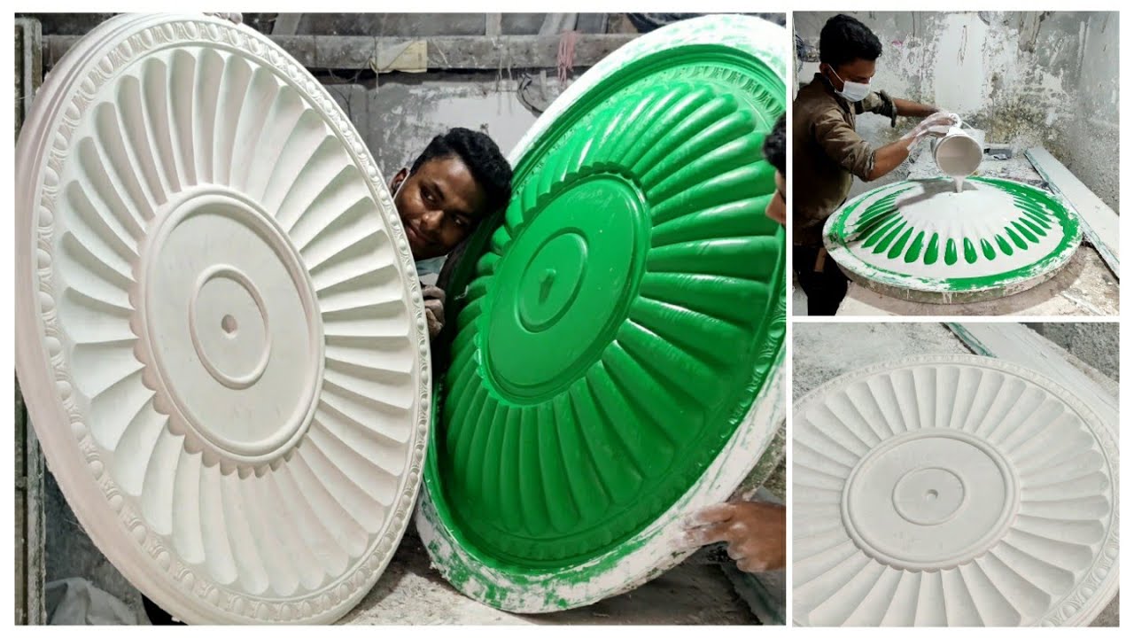 How Dome Ceiling Rose is made in our factory | Nova Gypsum Decoration ...