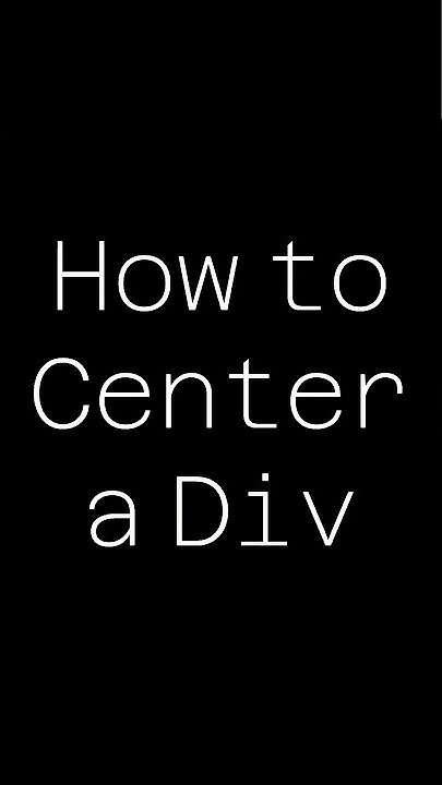 How To Center A Div With Position Absolute Html Css Html5 Htmlcss Css3 Shorts Html Youtube