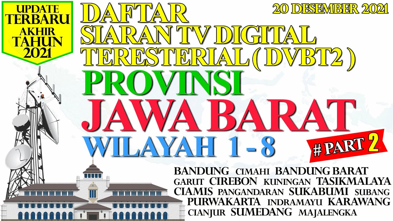 DAFTAR SIARAN TV DIGITAL TERESTERIAL (DVBT2) PROVINSI JAWA BARAT 2021 ...