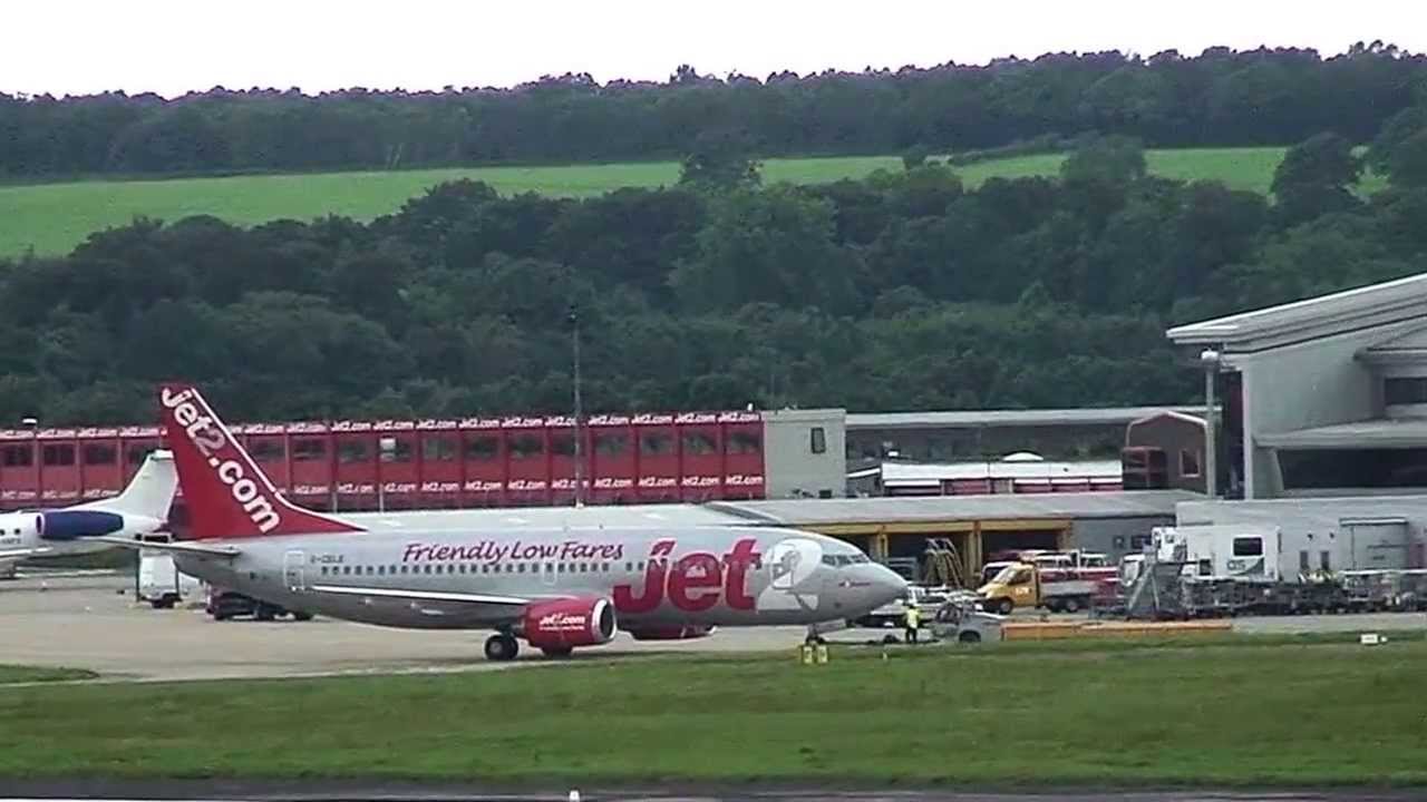 Jet2 737-33A leaving LBA for MJV - YouTube