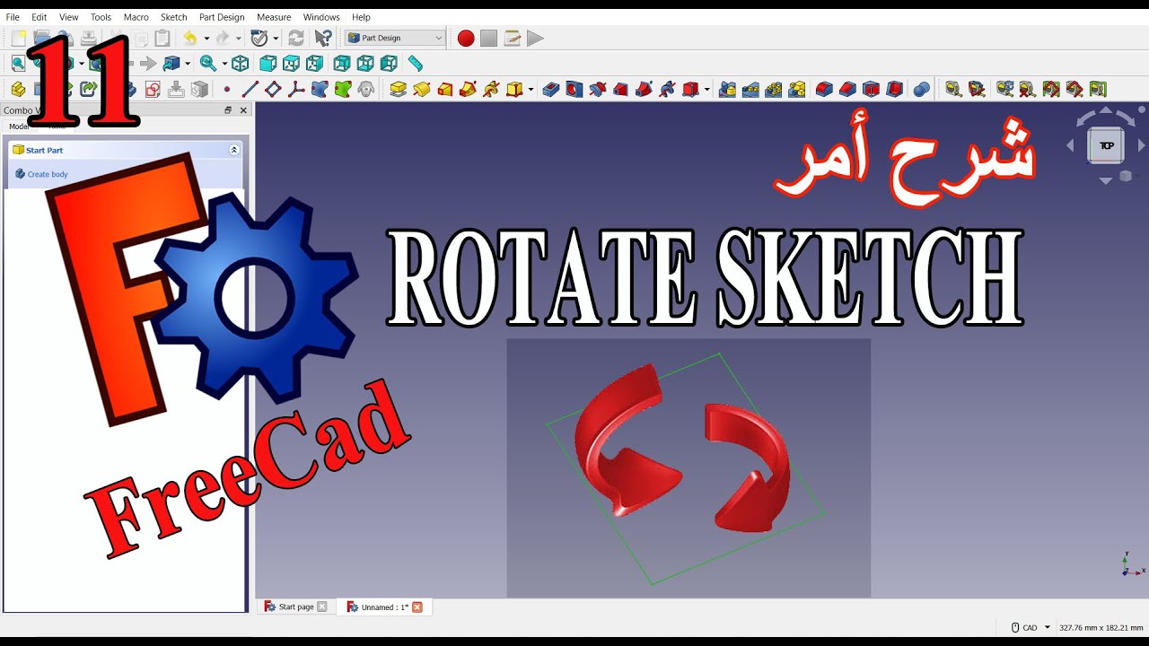 Rotate Sketch In FreeCad 2D YouTube Rotate Sketch In FreeCad 2D YouTube