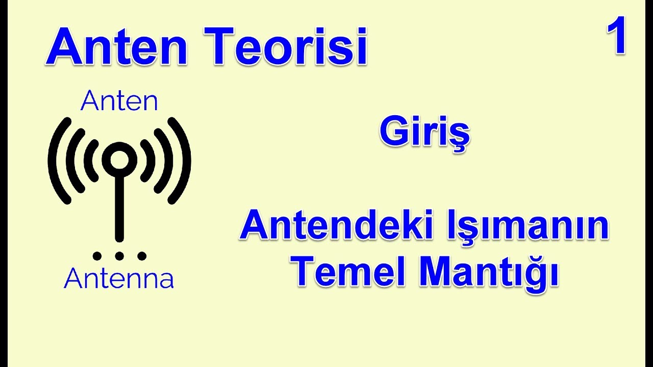 Anten Teorisi Ders 1 - Giriş - Anten Nedir ve Antendeki Işımanın Temeli ...