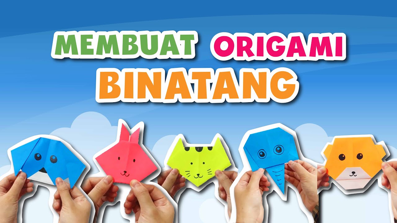 Tutorial Membuat Origami Kepala Hewan Super Simple & Mudah untuk Anak ...