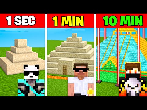 1 SEC VS 1 MIN SECURITY PYRAMID BUILD BATTLE 