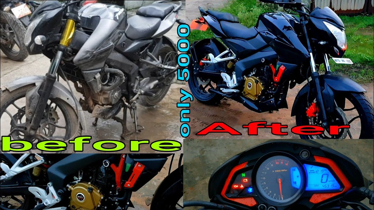 ns 200 Full black modified only 5000 lower cost modification#a2z bike ...