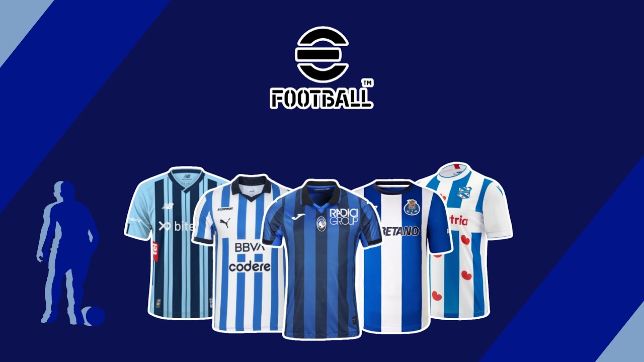 Efootball 2024 Mobile #81 - BLUE STRIPES KIT - YouTube