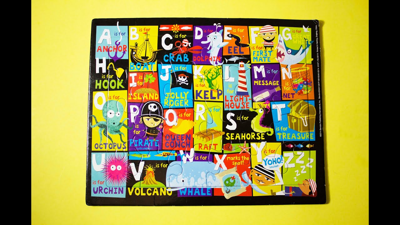 Learning ABC Phonics with Pirate puzzle - YouTube
