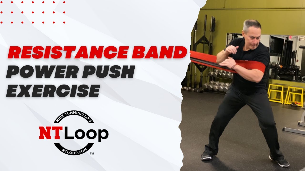 NT Loop Power Push || Resistance Band Exercise For Core and Rotational ...
