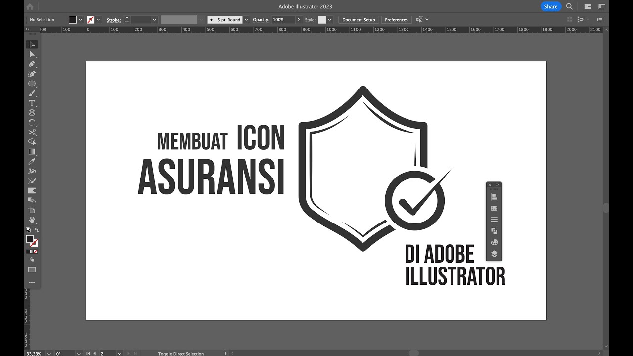 Tips Membuat icon Asuransi di Adobe Illustrator - YouTube