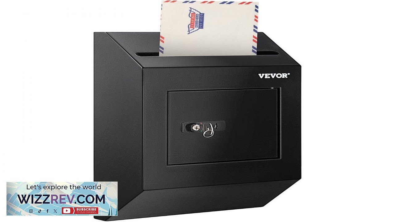VEVOR Suggestion Box Donation Ballot Box with Key & Combination Lock ...