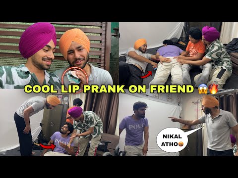 COOL LIP PRANK ON FRIENDS😱 - FUNNIEST PRANK EVER BHUT GUSSE HO GYE SAB😡 - BEING BRAND
