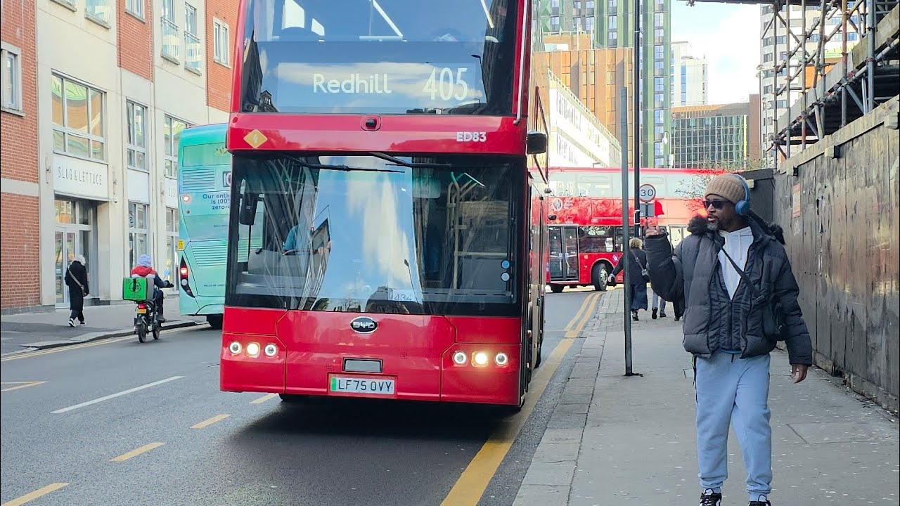 Brand New: Arriva London BYD BD11 ED83 LF75 OVY Route 405 - YouTube