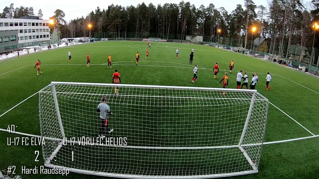 1. voor 2019: U-17 FC Elva - U-17 Võru FC Helios 4:3 (2:2) - YouTube