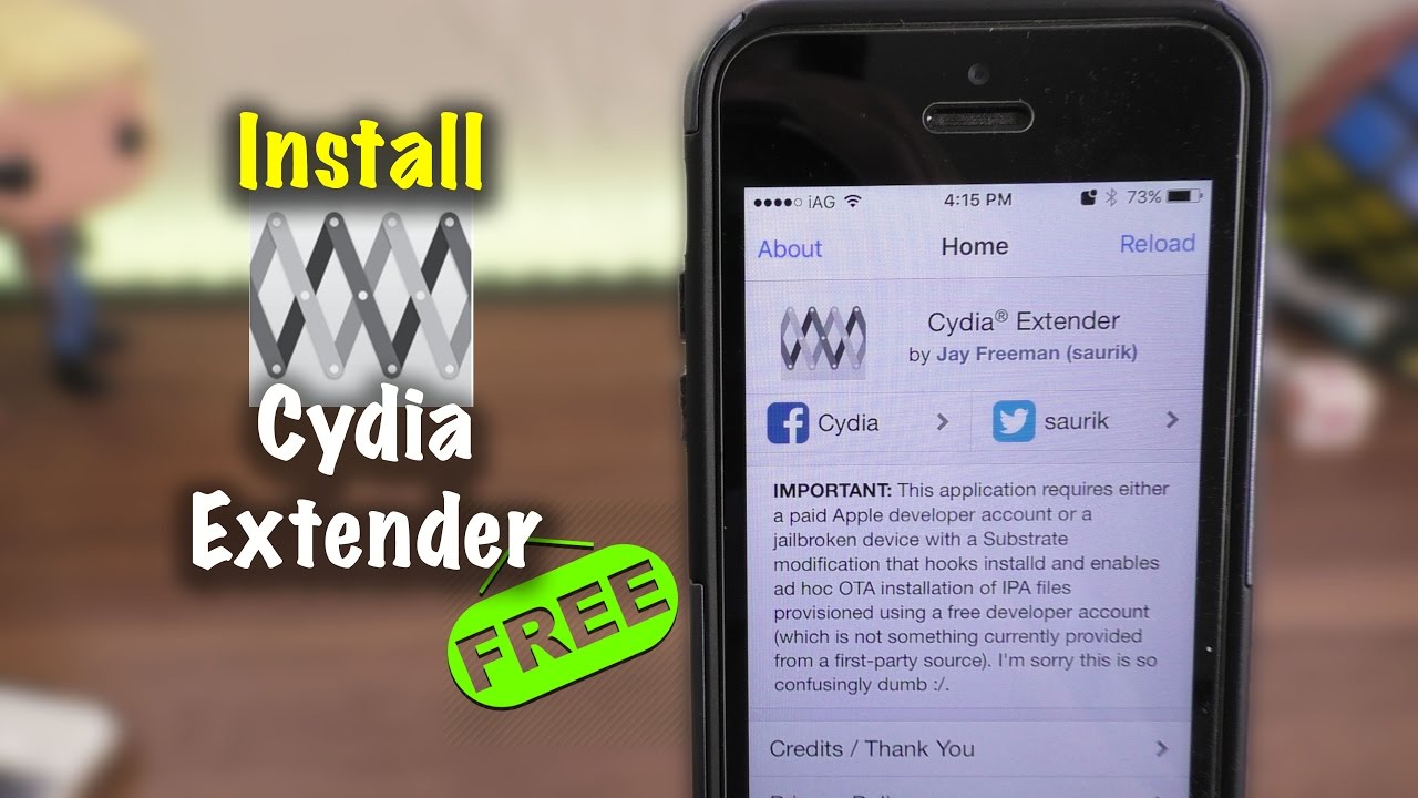 Install Cydia Extender NO Developer Account - YouTube