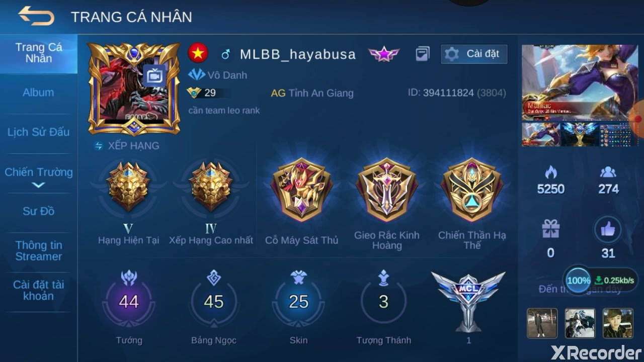 Đây là nick mobile legends của mik - YouTube