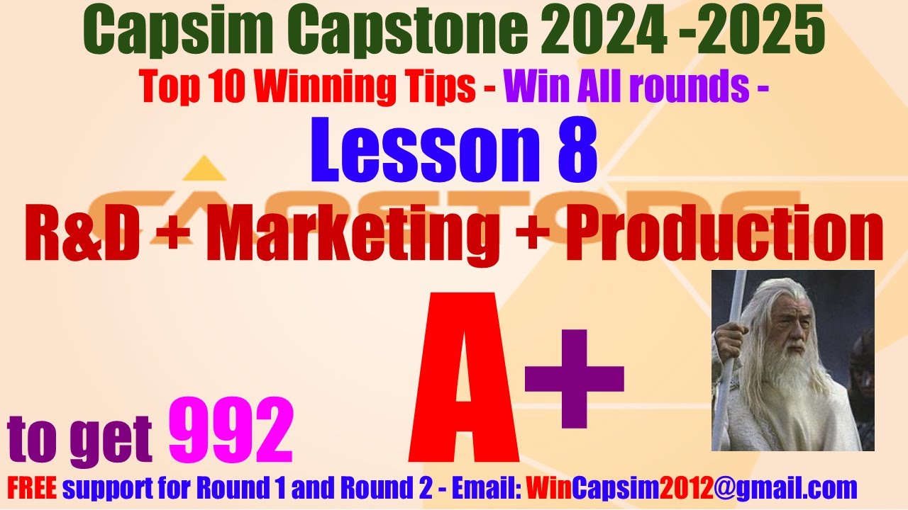 Capsim Lesson 8 - How to win CAPSIM round 1 to round 8 answers - Capsim ...