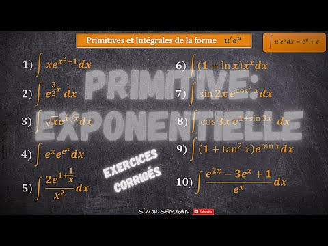 10 Primitives avec Exponentielle de la forme u'e^u - Exercices Corrigés ...