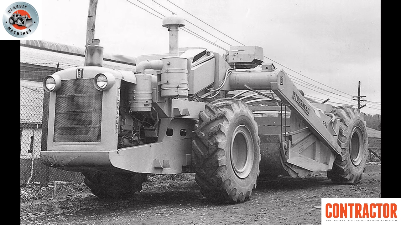 LeTourneau's Model D Tournapull motorscraper- a legendary machine - YouTube