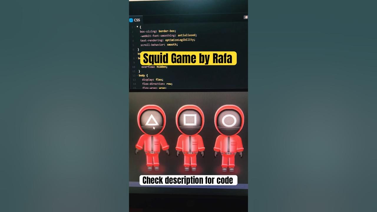 Squid Game by Rafa | CSS Animation #cssanimation #htmlcss #shorts - YouTube