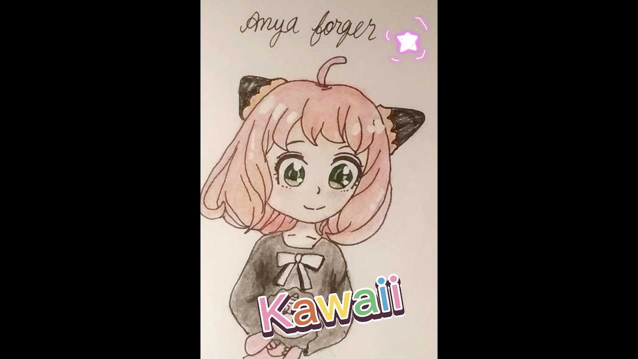Easy drawing of Anya forger - YouTube