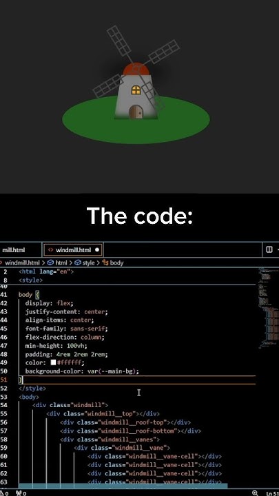 Windmill Animation | HTML CSS | Coding Shorts 🖇️ #shorts #coding #computerscienceconcepts #html ...