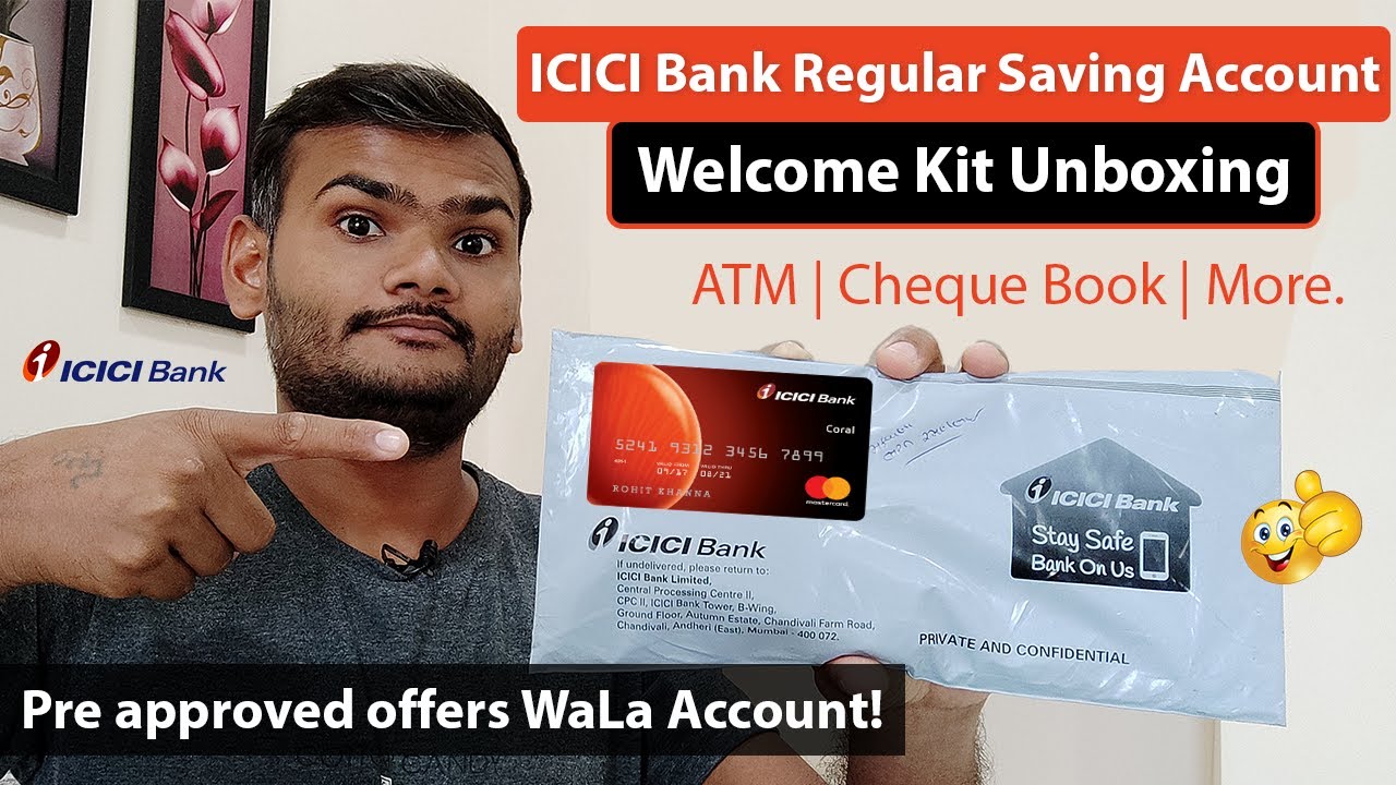 ICICI Bank Regular Saving Account Welcome Kit Unboxing (ATM Card ...