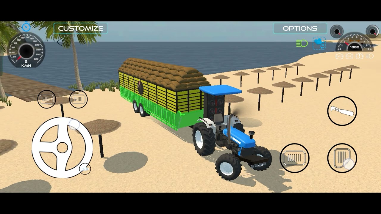 tractor ko lkde ke pul ke upr se nikala #tractor #gaming #india - YouTube