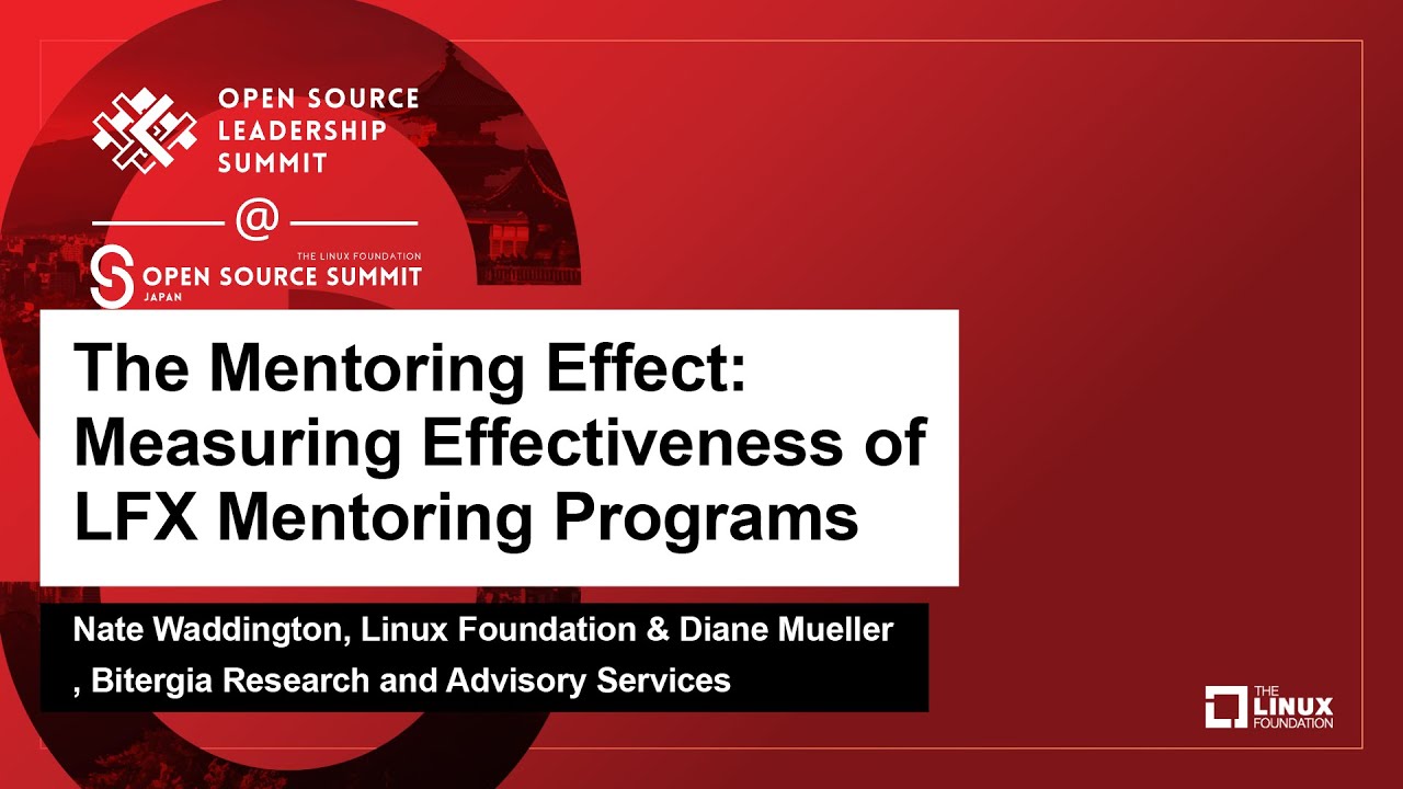 The Mentoring Effect: Measuring Effectiveness of LFX Mentoring Pr... Nate Waddington & Diane ...