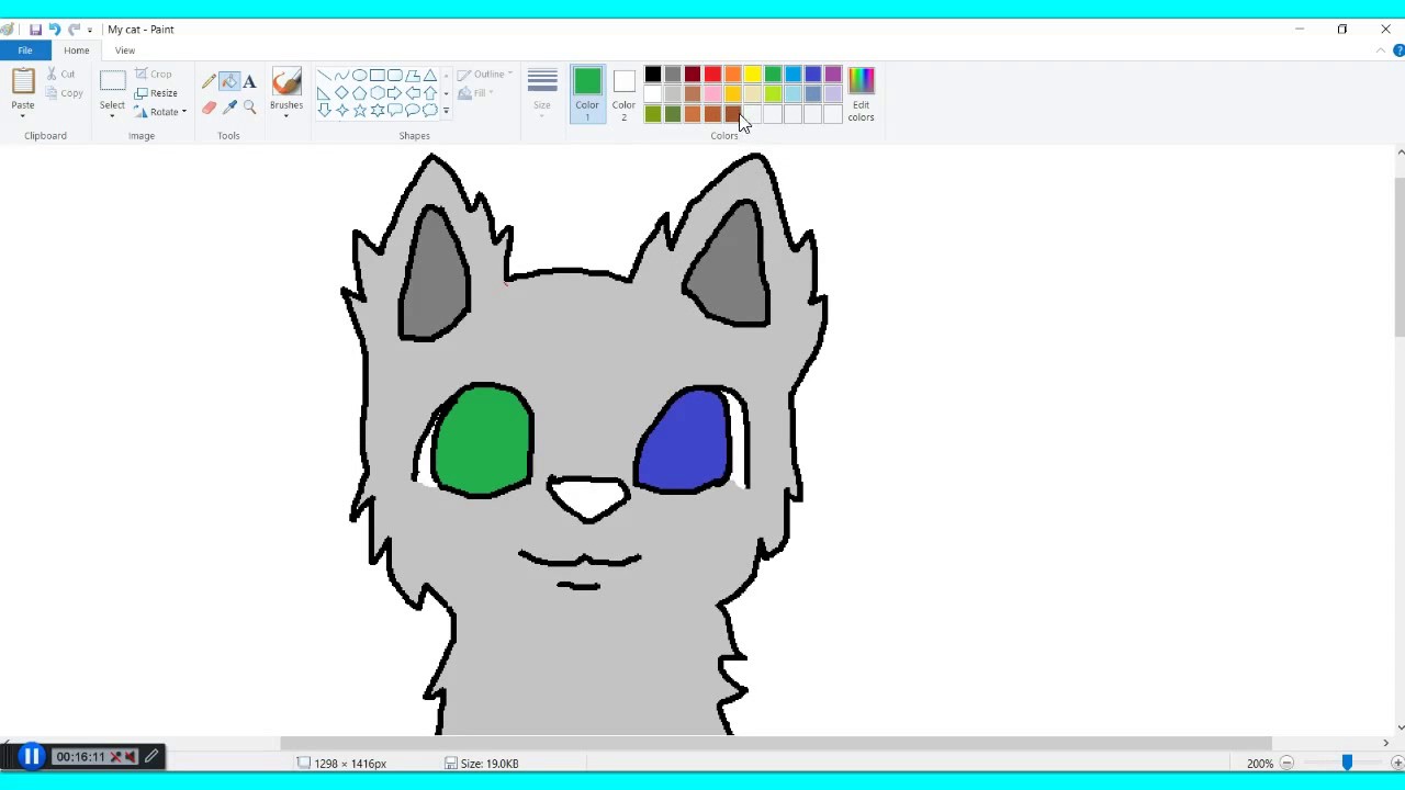 Cat Speedpaint ~ My First Speedpaint - YouTube