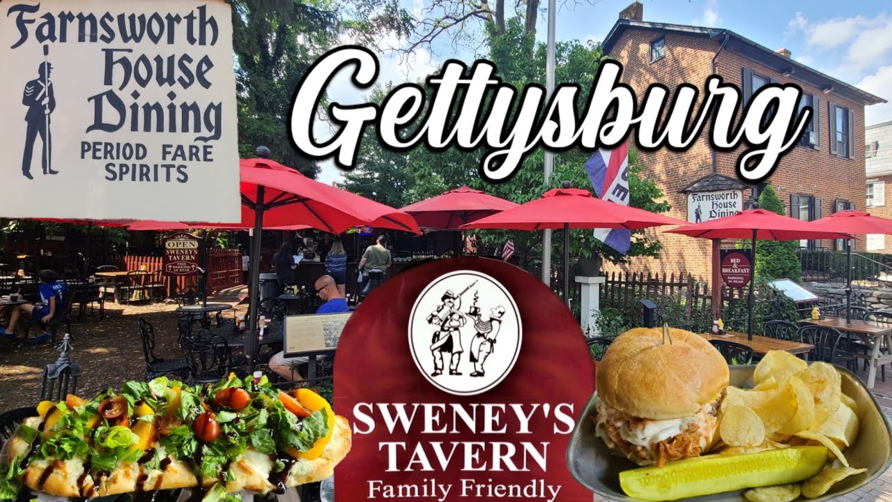 Farnsworth House Sweney's Tavern Outside Dining - Gettysburg Pa - YouTube