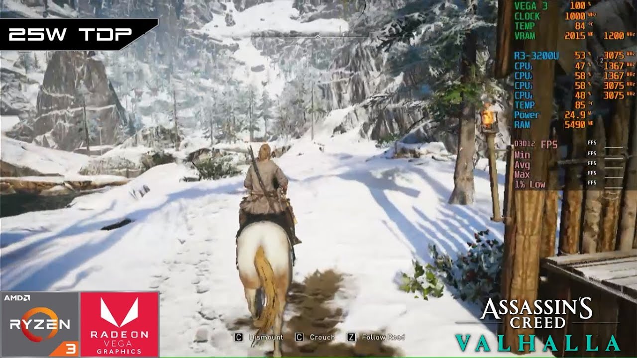 Assassin's Creed Valhalla | AMD Ryzen 3 3200U Vega 3 - YouTube