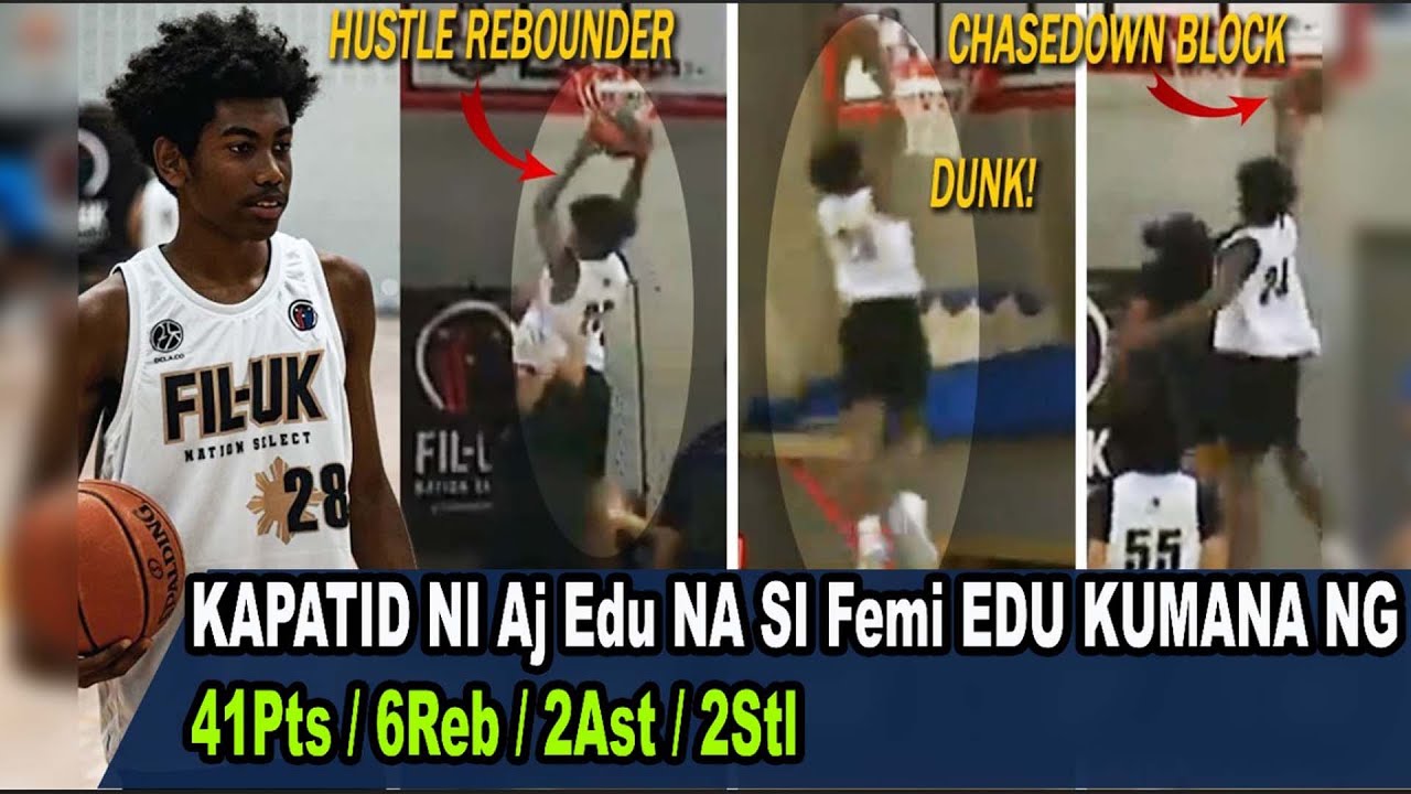 Kapatid ni Aj Edu na si Femi EDU KUMANA NG 41-Points sa Under-16 - YouTube