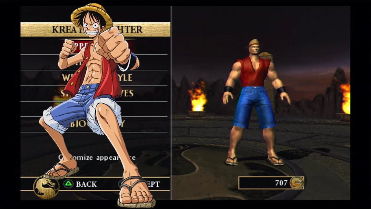 Creating Monkey D Luffy (One Piece 4Kids version) - Mortal Kombat ...