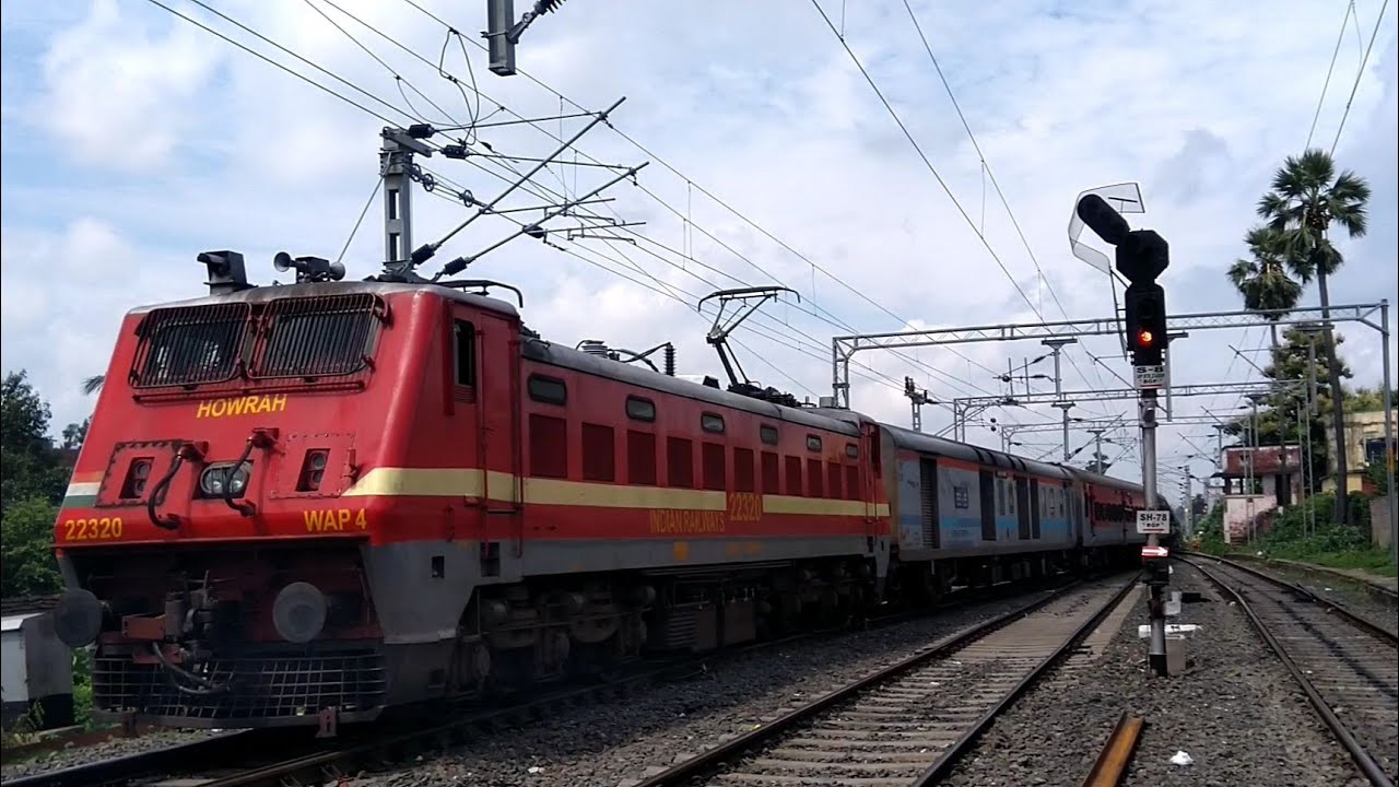 Anga Express Running with Red Shining Howrah WAP4 Locomotive under ...
