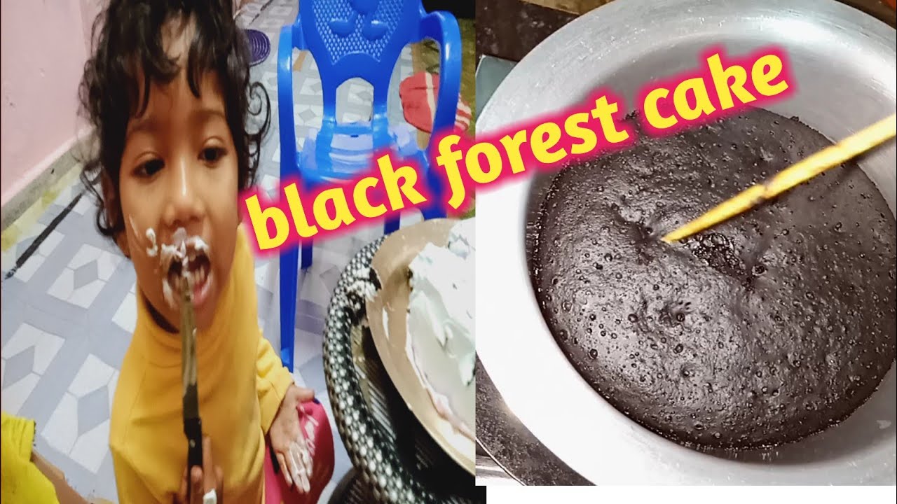 Aji moi cake 🍰 bona bole try korilu my new baking cake black forest 💃 ...