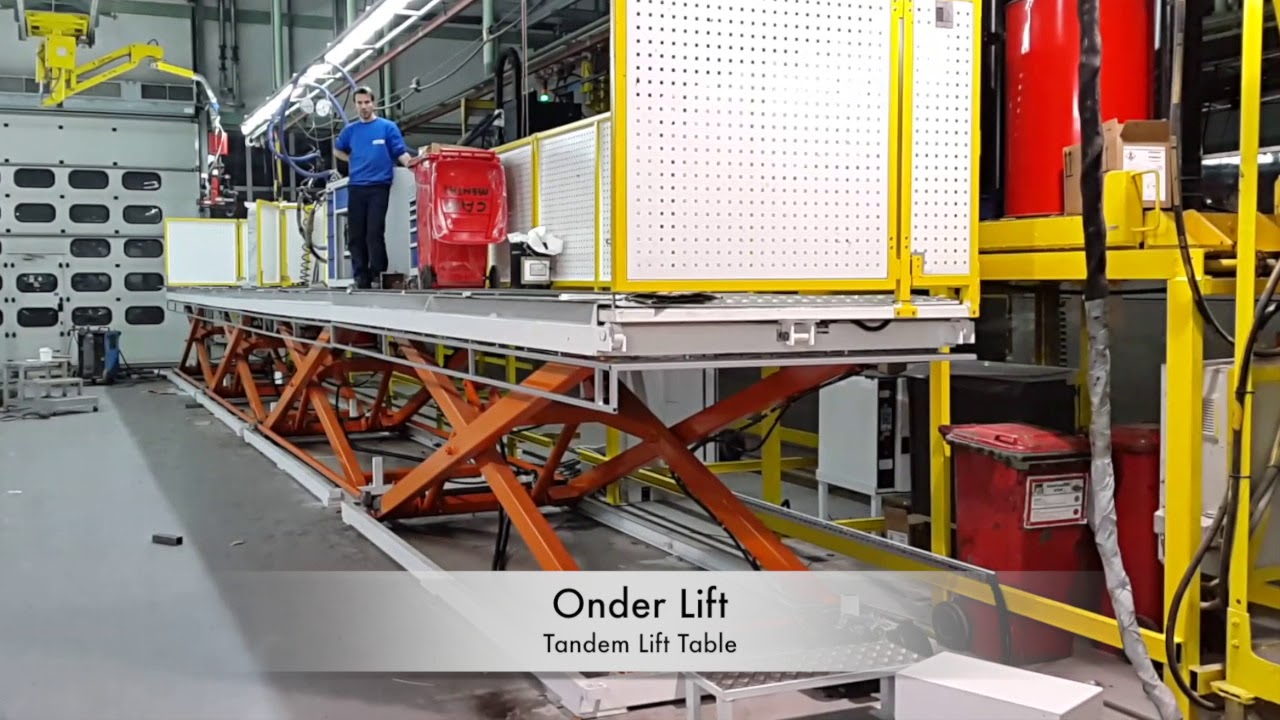 Tandem Lift Table Platform - Tandem Yük Platformu - Onder Lift - YouTube