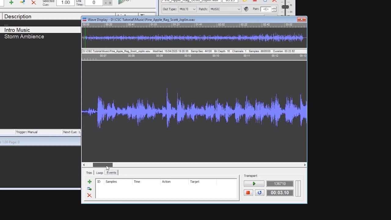 CSC Show Control Overview Tutorial Series - 02 Audio Playback and ...
