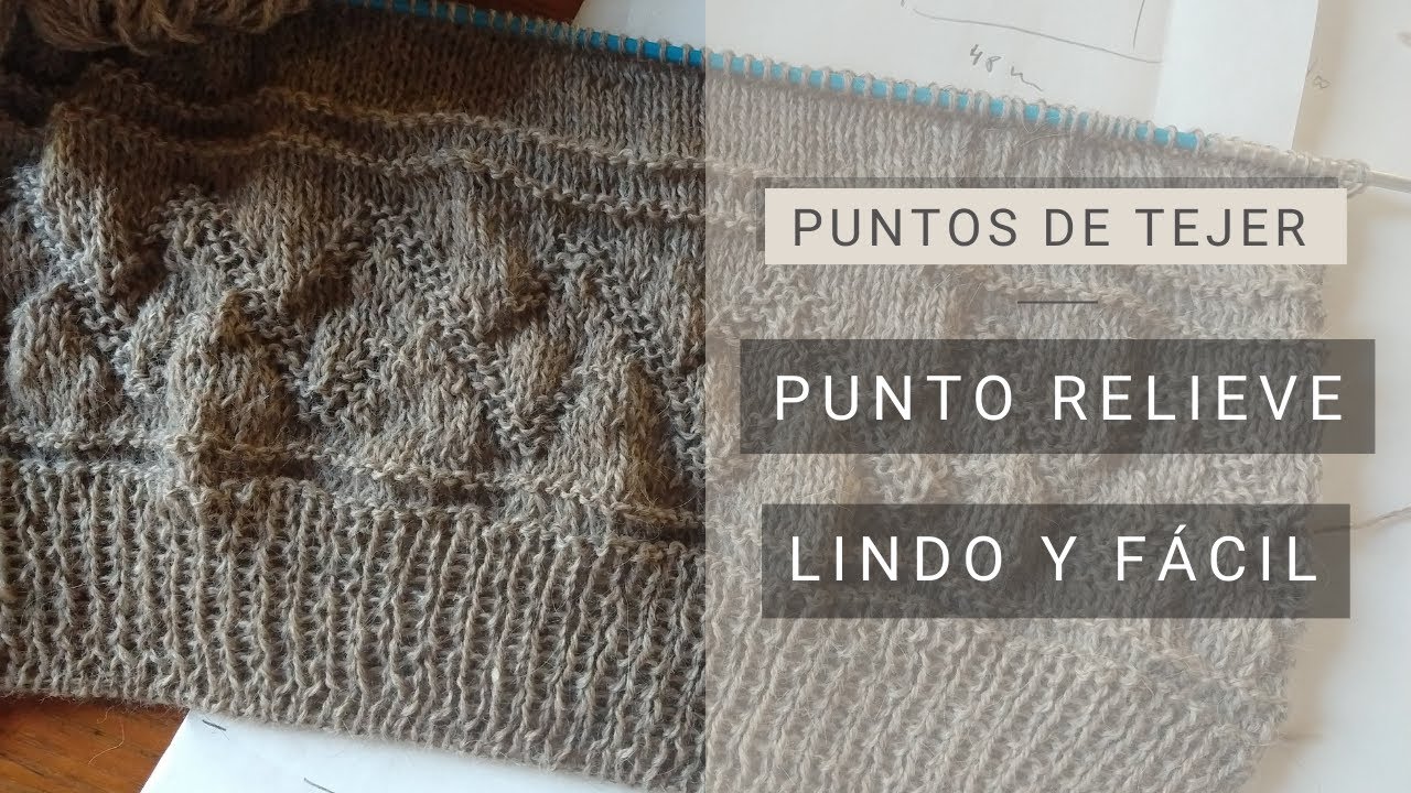 Cómo tejer punto relieve lindo y fácil 🧶 Tejer con Lucila - YouTube