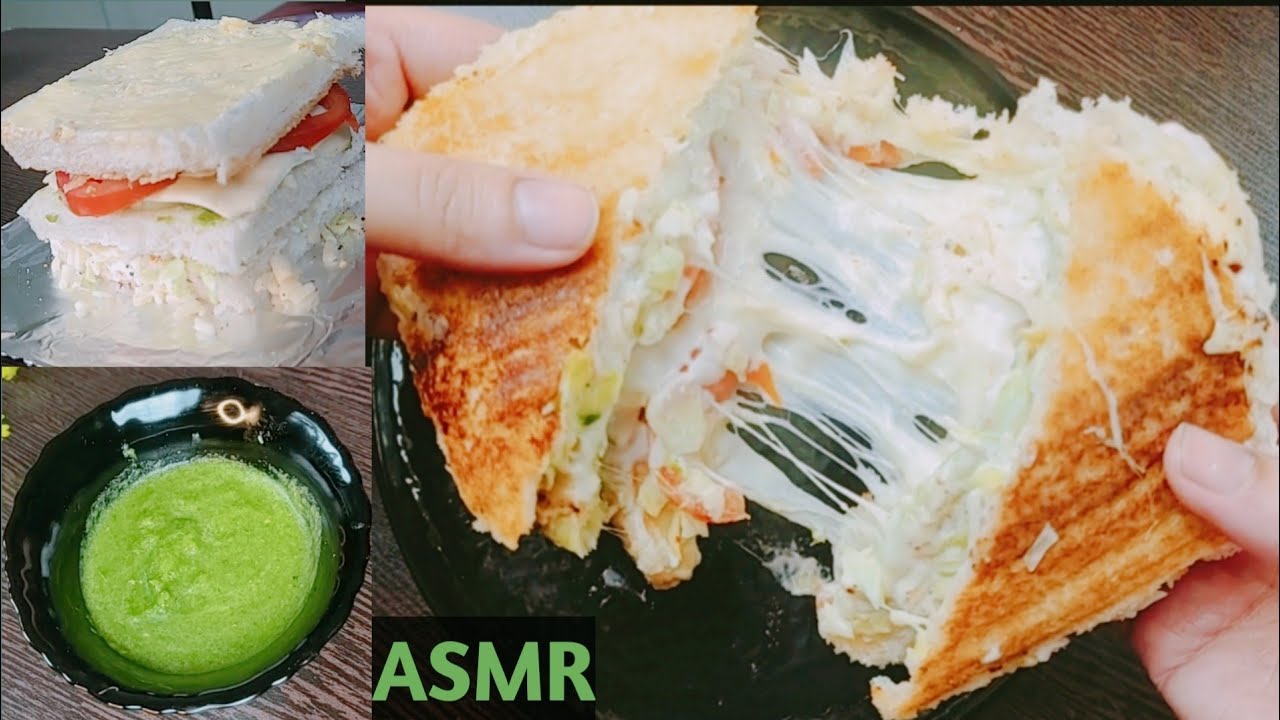 Triple Layer Cheesy Veg Sandwich || Veg Grilled cheese burst sandwich ...