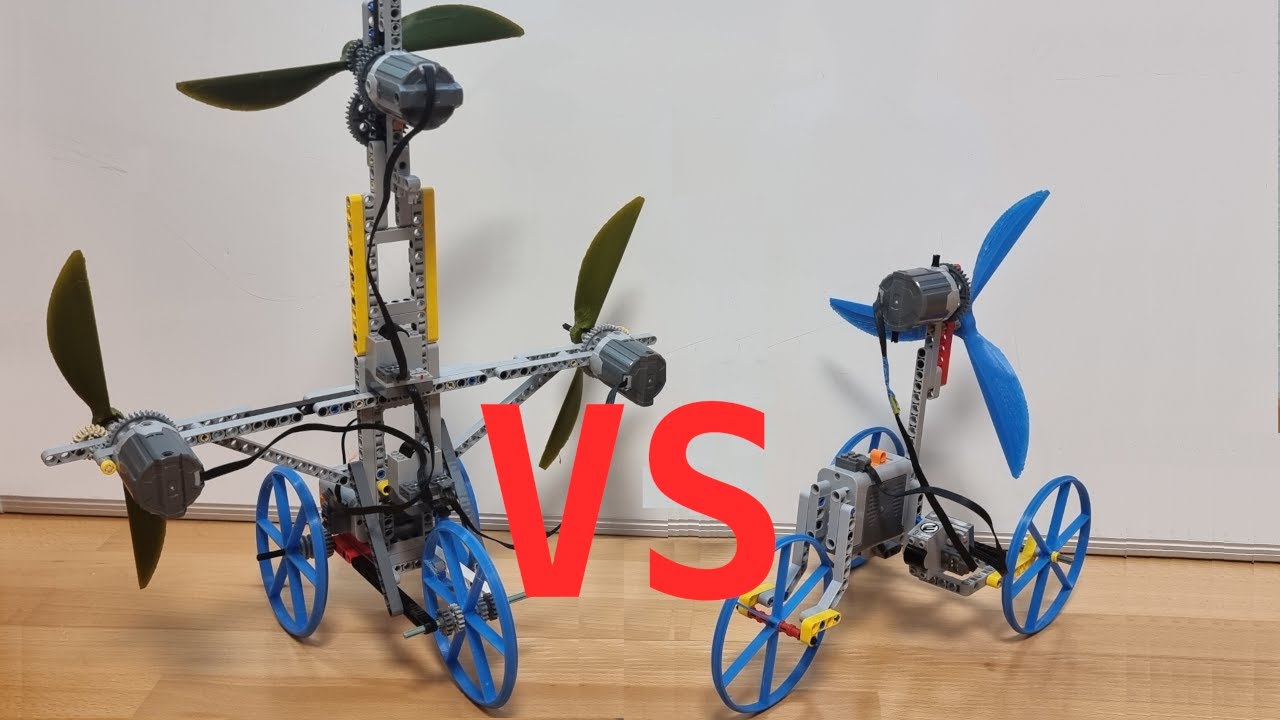 Wind Propeller Powered Cars Battle - Bricks Technic Challenge - YouTube