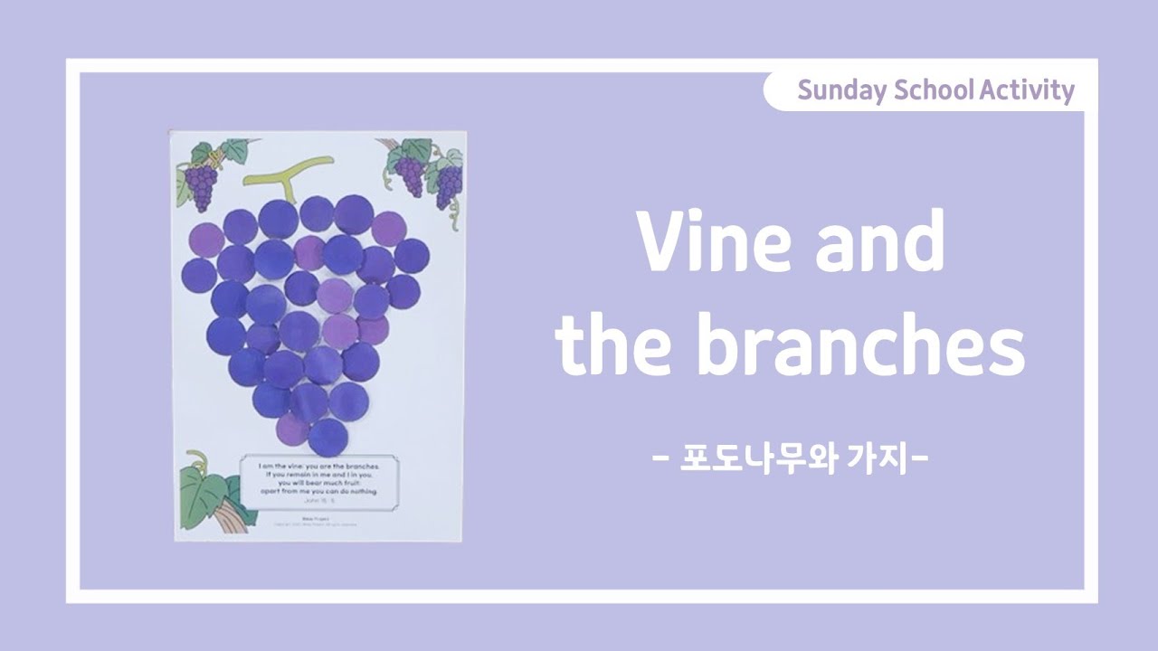 [Sunday School Activity｜ENG SUB] 포도나무와 가지｜Vine and the branches - YouTube