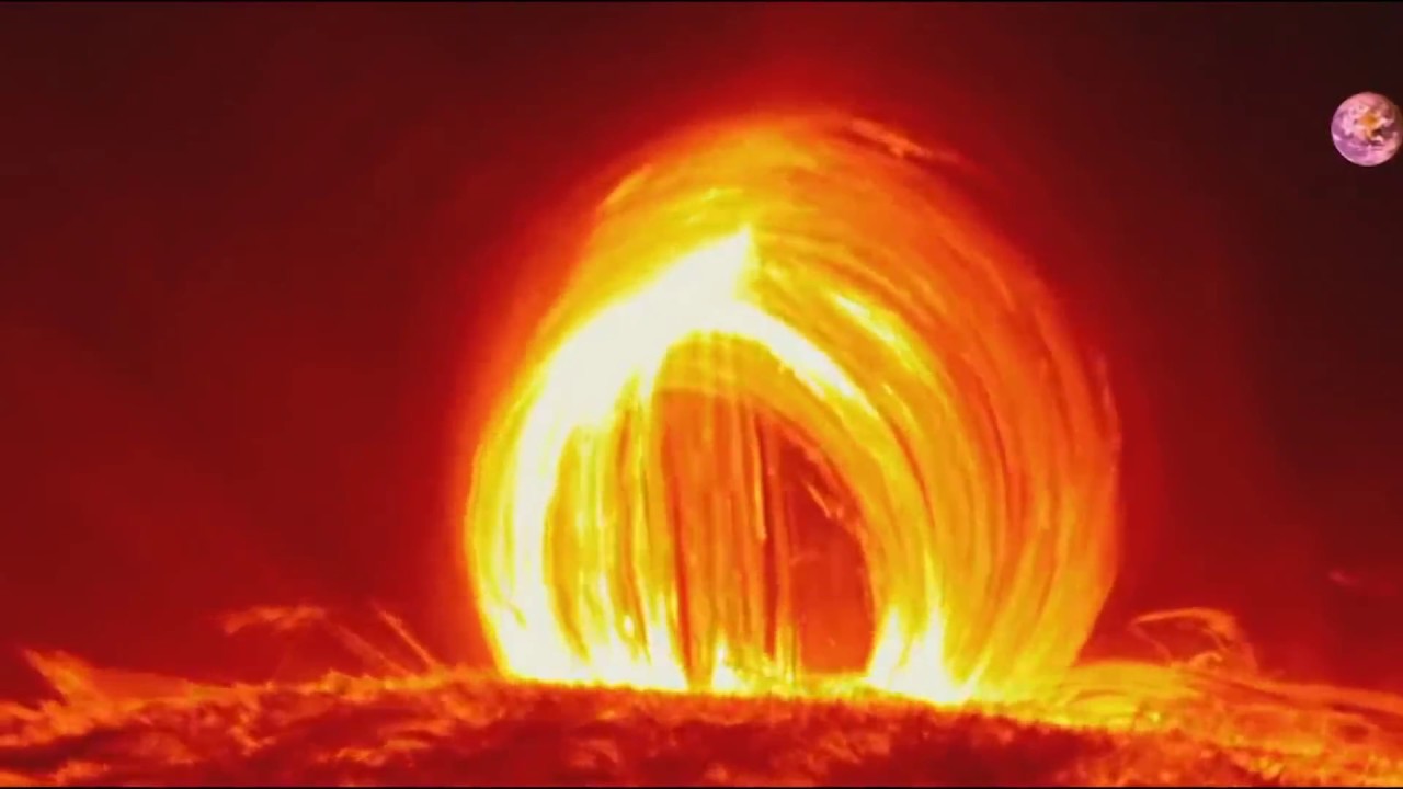Nasa SDO Fiery Looping rain on the Sun / Molten Rainbow a closer look ...