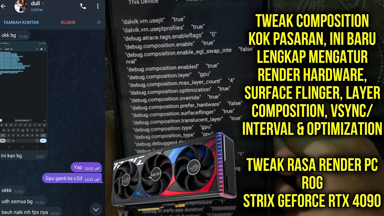 ⚡No Root Rasa Rog Strix GeForce RTX 4090 Tweak Shell Script Setprop ...