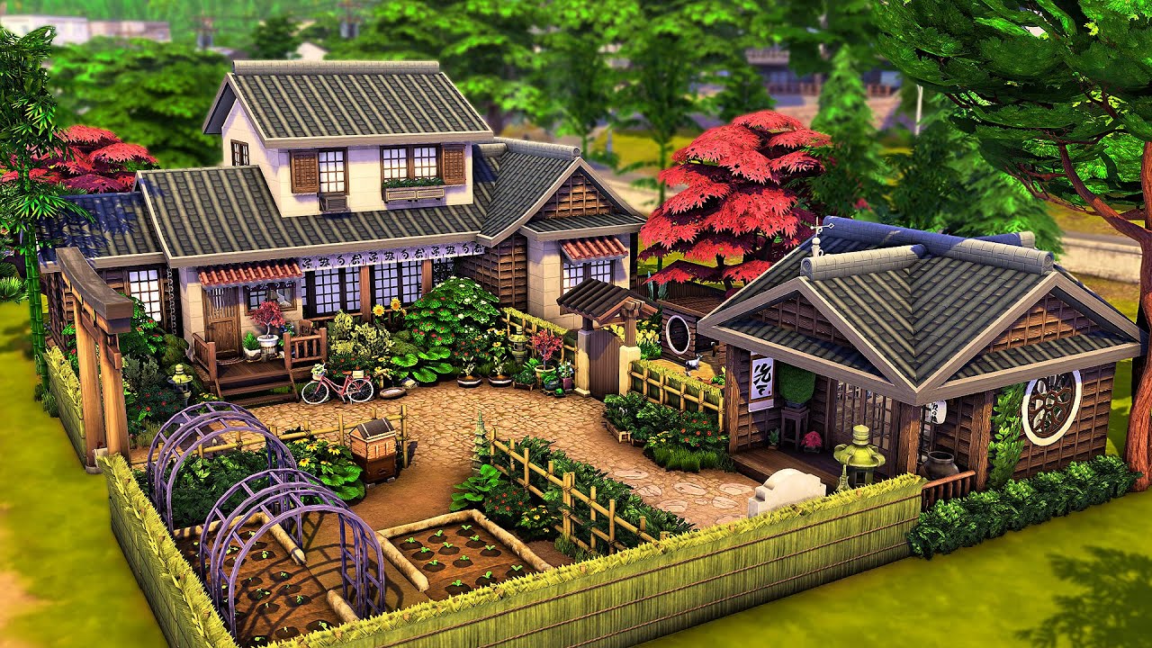 Japanese Family Home | The Sims 4 Speed Build - YouTube