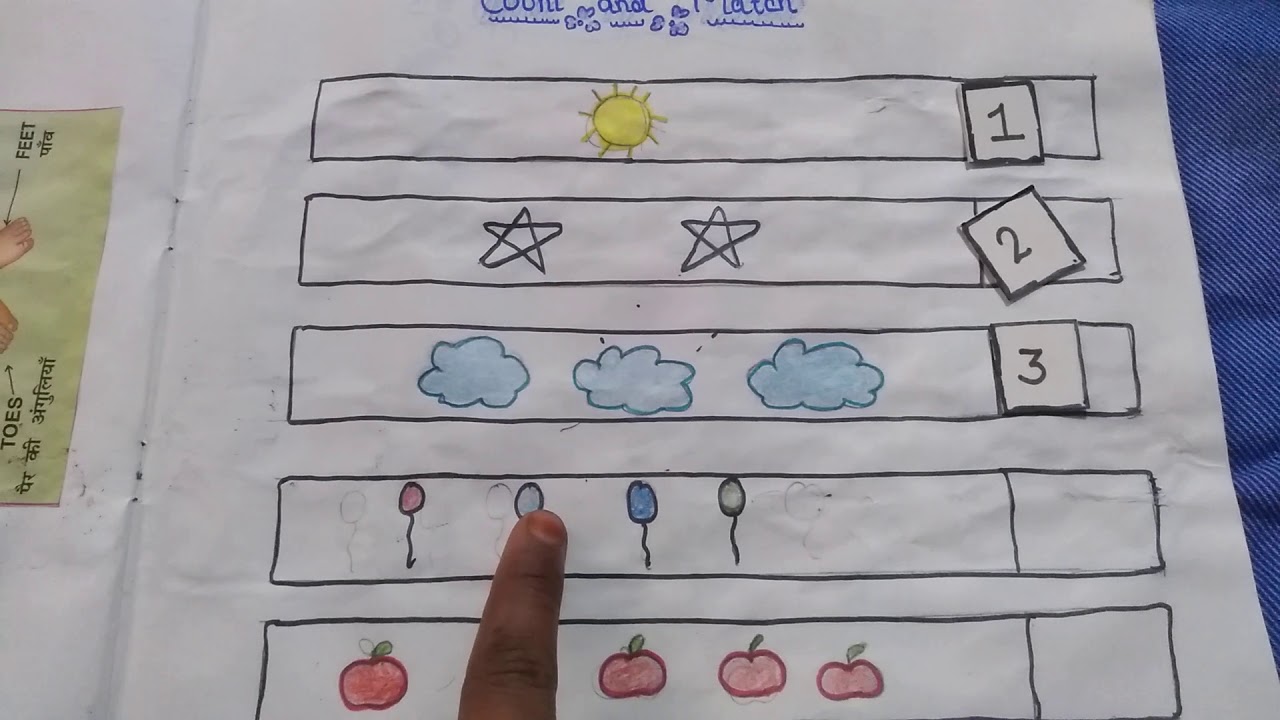 AKPS, Class Mont, Sub Maths, Activity, Count & Match - YouTube