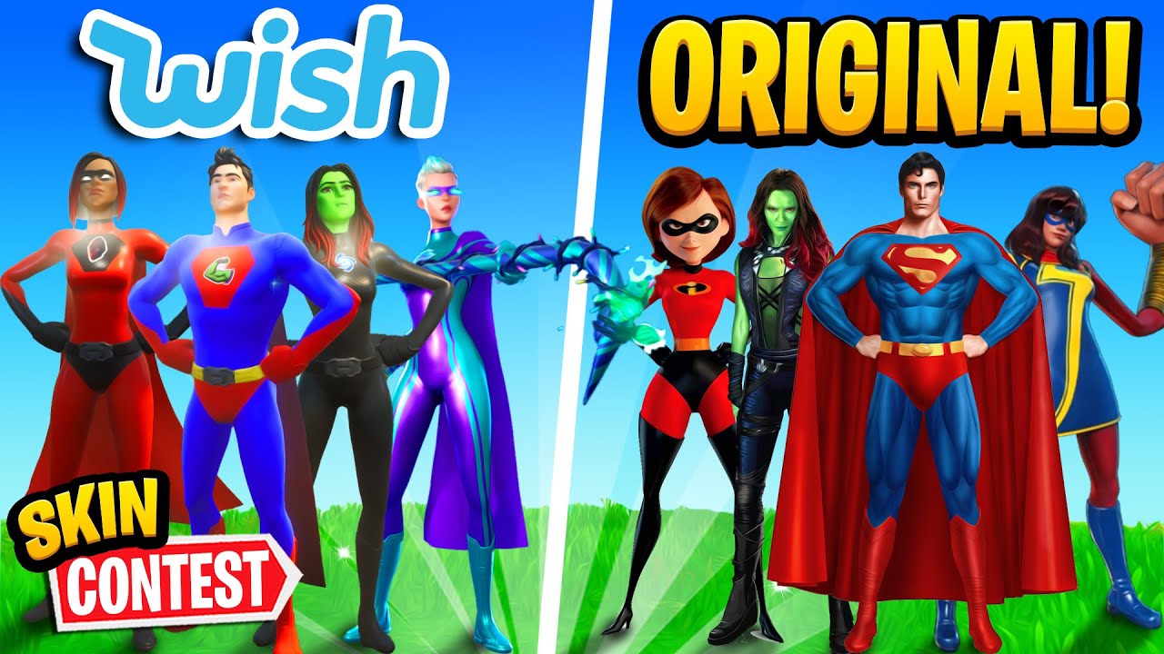 Fortnite Skins auf WISH bestellt! 😂 Superman, Gamora, Shazam | Die ...