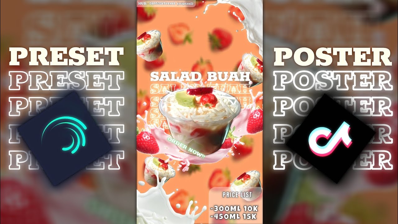 PRESET POSTER MAKANAN ALIGHT MOTION - YouTube